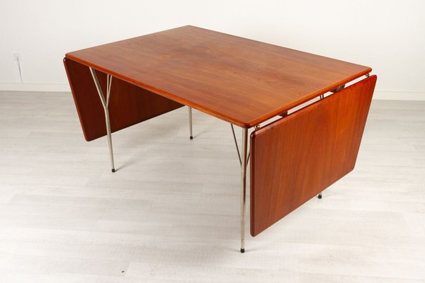 Vintage Danish Teak Drop Leaf Dining Table 1950s