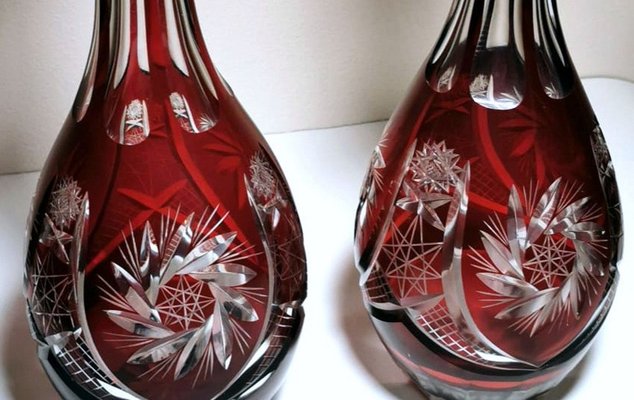 Ruby Red Glass Bottles - Glass Designs