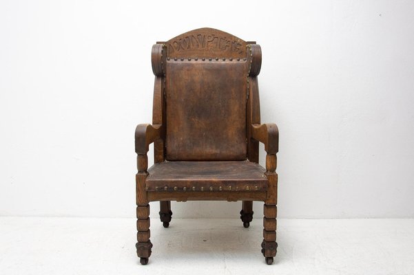 Late 19th Century Massive Throne Chair in Historicist Style for sale at Pamono