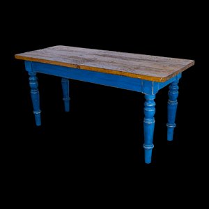 Vintage Hungarian Pine Farm Table with Lathed Legs, 1890s for sale at ...