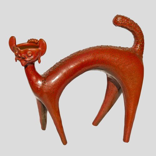 Italian Gatto Ceramic Sculpture, 1960s for sale at Pamono