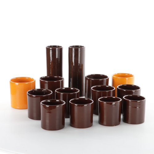 Ceramic Glasses & Bottles, Set of 12 for sale at Pamono