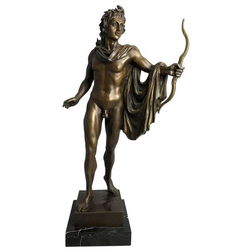 Statua in bronzo di Apollo, dio greco del tiro con l'arco in vendita su ...