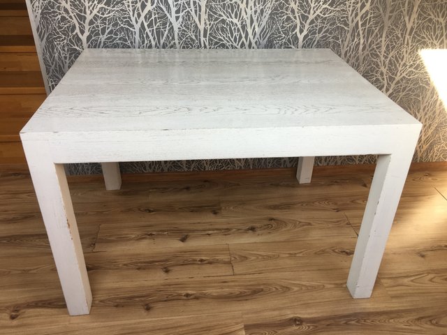 White Solid Oak Table, 1990s for sale at Pamono