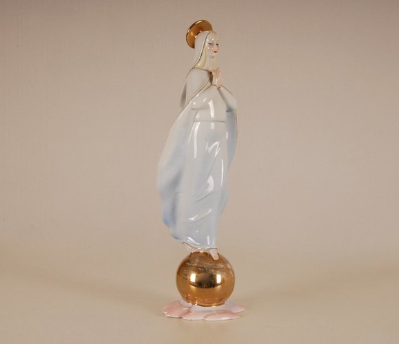Italian Ceramic Porcelain Figurine of Madonna by Giovanni Ronzan for ...
