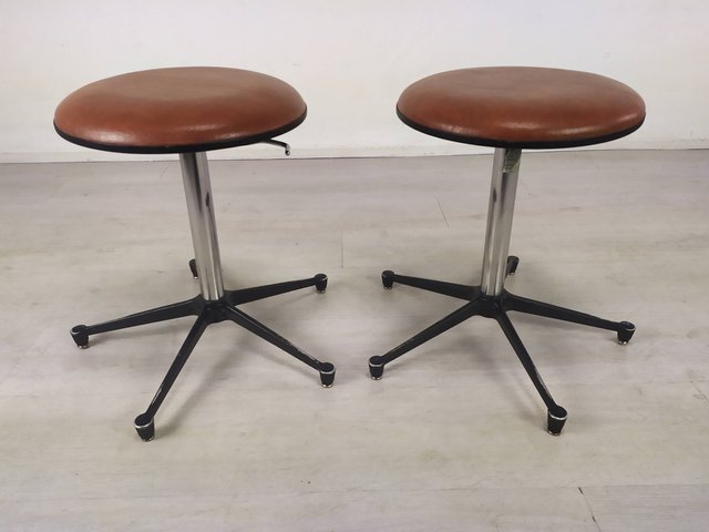 Tabourets Ajustables Vintage, Set de 2 en vente sur Pamono