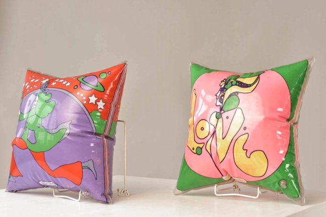 Inflatable Love Cushions by Peter Max, USA, 1968, Set of 2 for sale at ...