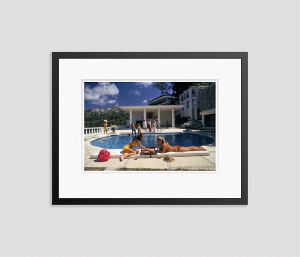 Slim Aarons, Poolside Backgammon, Print on Photo Paper, Framed for sale ...