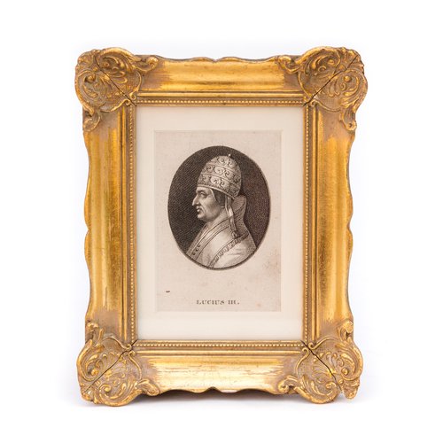 Portrait of Pope Lucius III, 18th-Century, Copperplate Engraving ...