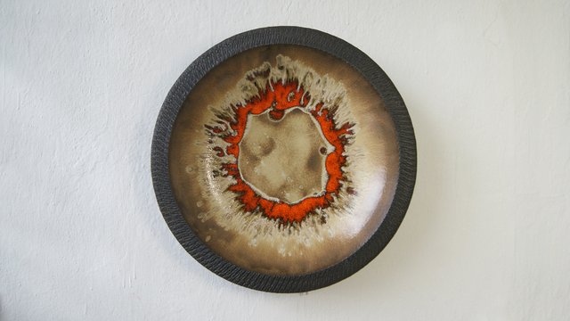 Danish Ceramic Wall Plate from Løvemose Keramik, 1960s for sale at Pamono