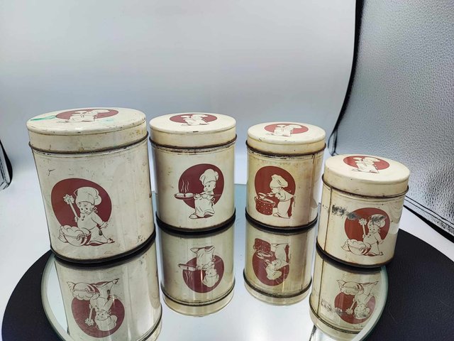 Art Deco Spice Containers, Set of 4 for sale at Pamono