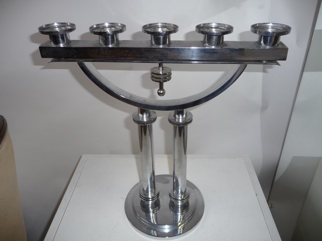 Large Modernist Machine Age Candlesticks, 1930s, Usa., Set of 2 for ...