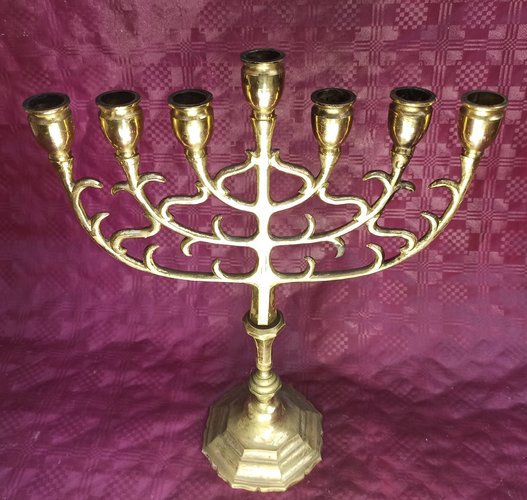 Menorah Candelabra with 7 Arms for sale at Pamono