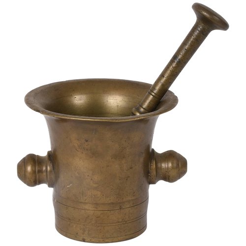 Mortier Artisanal Antique en Bronze avec Pilon, Set de 2 en vente sur ...