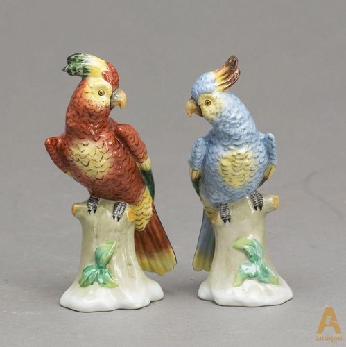 Two Parrots from Sitzendorf for sale at Pamono