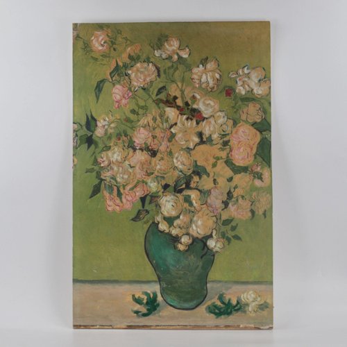 After Van Gogh, Pink Roses in a Vase, Lithograph for sale at Pamono