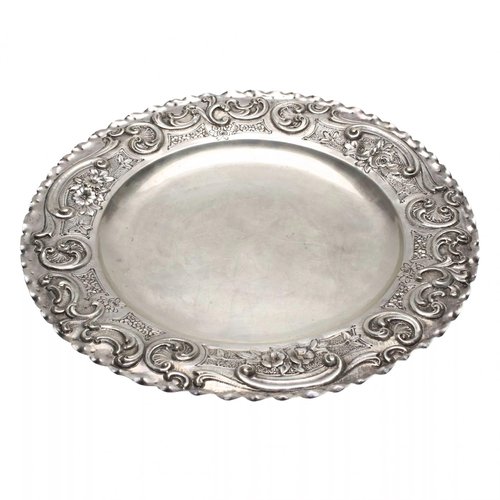 Vintage Pure Silver Serving Platter for sale at Pamono