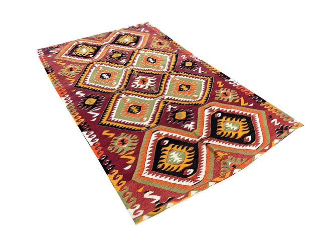 Vintage Turkish Tribal Aztec Kilim Rug for sale at Pamono