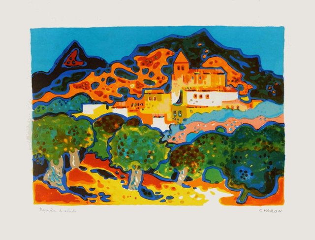 Guy Charon, Baléares, 1975, Lithograph for sale at Pamono