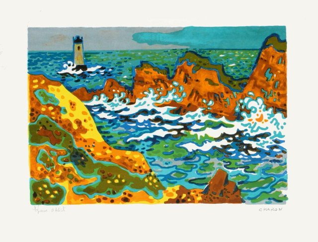 Guy Charon, Le phare, 1965, Lithograph for sale at Pamono