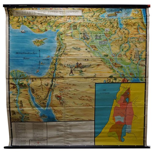 Old Testament Rollable Wall Chart Picture Poster for sale at Pamono