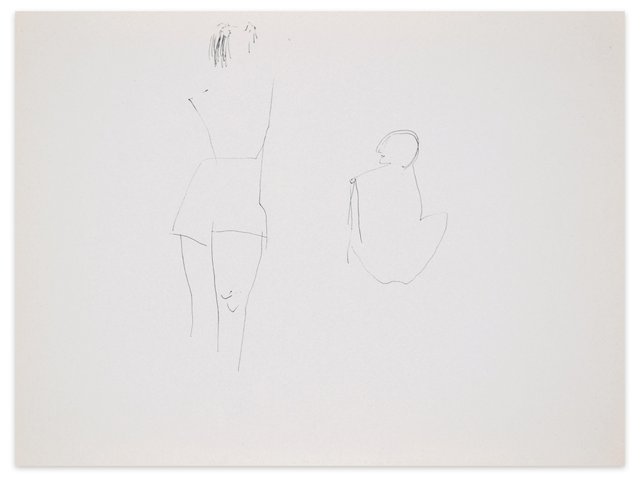Flor David, Figures, 1950s, Pen on Paper for sale at Pamono
