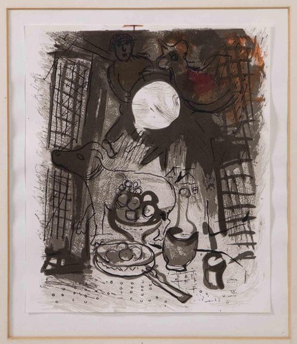 Marc Chagall, Still Life in Brown, Litografía original, 1957 en venta ...