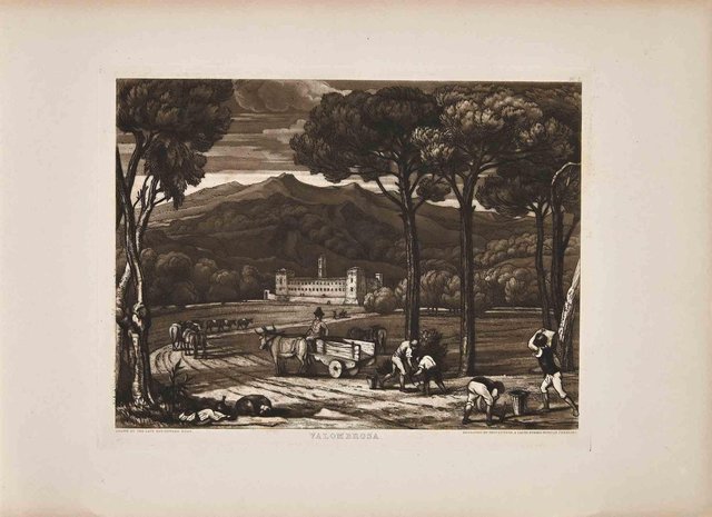 Thomas Lupton, View of Vallombrosa, Original Etching, 1833 for sale at ...