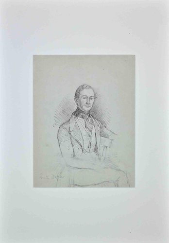 Portrait of a Man, Original Pencil Drawing, Late 19th-Century for sale ...