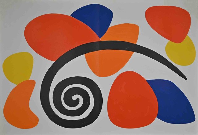 Alexander Calder, Spirale, Vintage Lithographie, 1968 bei Pamono kaufen