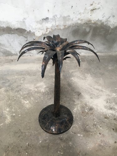 Mid-Century Modern Italian Burnished Iron Palm Tree Sculpture for sale ...