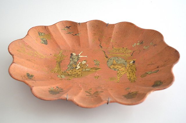 Antique Chinoiserie Pappmache Bowl, 1880s for sale at Pamono