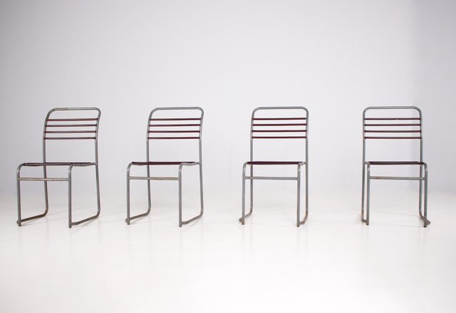 Sandow Chairs in the Style of Bruno Pollak, Set of 4 for sale at Pamono