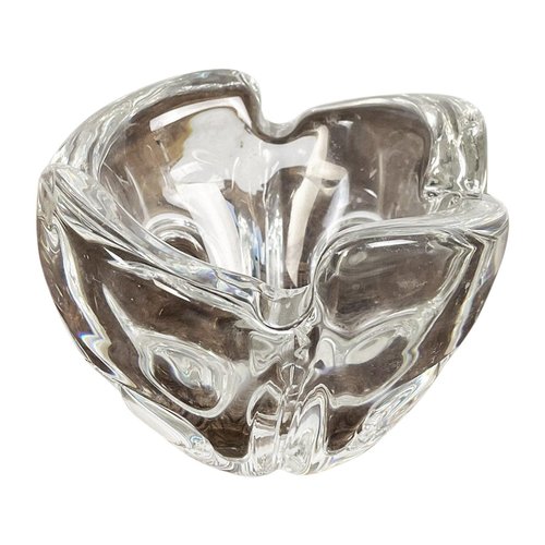 Mid-Century Italian Modern Crystal Flower Shape Table Ashtray, 1970s ...