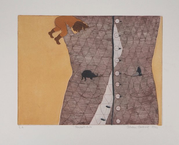 Gillian Gocking, Pocket-Fuls, 1974, Original Radierung bei Pamono kaufen