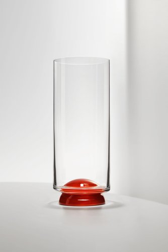 Dot Red Flute Glass by Nason Moretti for sale at Pamono