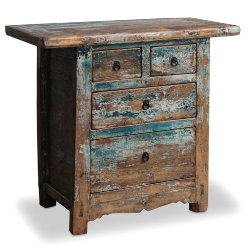 Distressed Blue Storage Chest for sale at Pamono