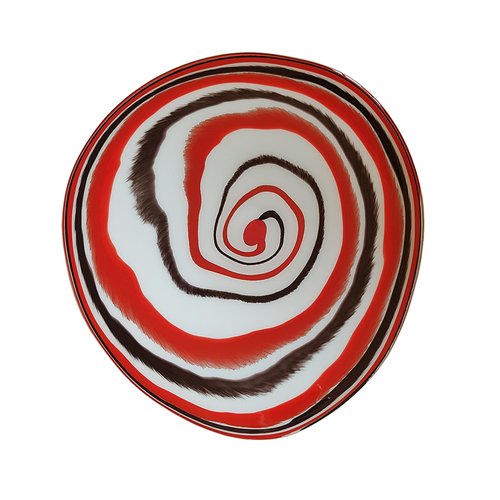 Large Studio Glass Bowl by Mihai Topescu, 1980s for sale at Pamono