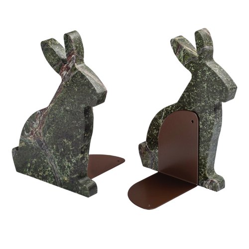 Marble and Steel Bunny Bookends by Alessandra Grasso, Set of 2 for sale ...