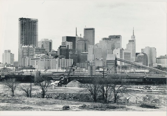 Dallas Skyline, USA, 1960s, Black & White Photograph for sale at Pamono
