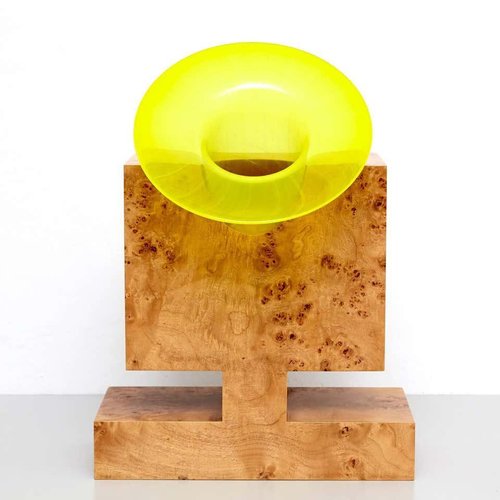 Vaso per fiori artificiali L Twenty-Seven Woods di Ettore Sottsass in ... Vaso per fiori artificiali L Twenty-Seven Woods di Ettore Sottsass in ...