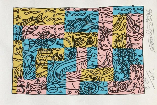 Robert Combas, Thau Pond Basin, 1996, Serigraphie bei Pamono kaufen