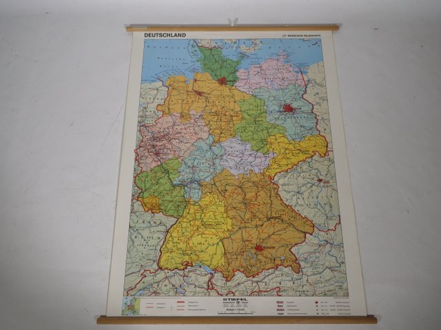Vintage Map of Germany, 1990s for sale at Pamono