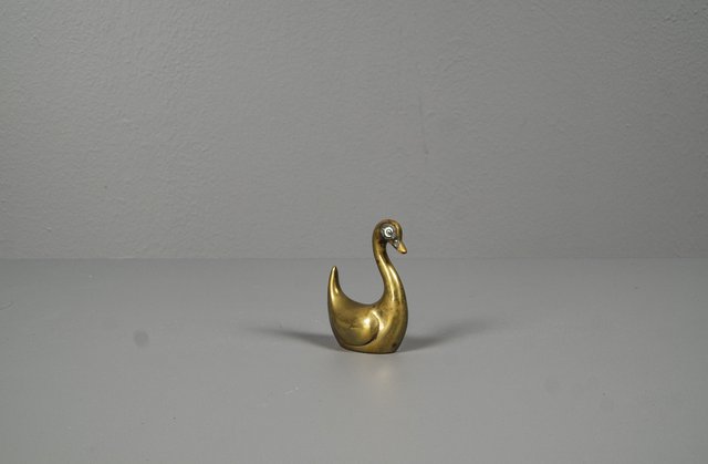 Small Brass Swan Hand Charm for sale at Pamono