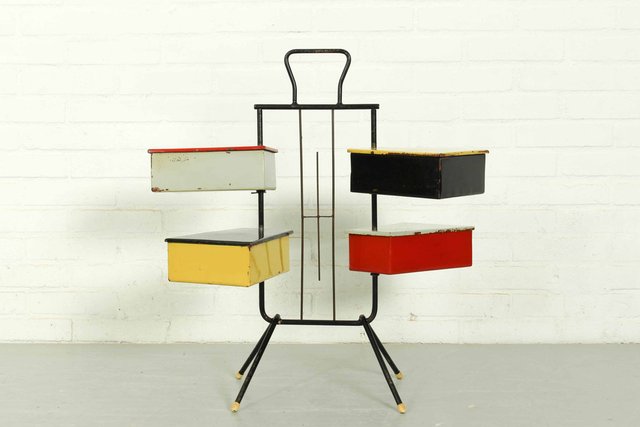 Dutch Sewing Box by Joost Teders for Metalux, 1950s for sale at Pamono