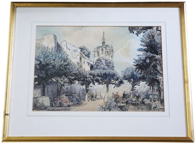 Dennis Flanders, Painting, 1950s, Ink for sale at Pamono