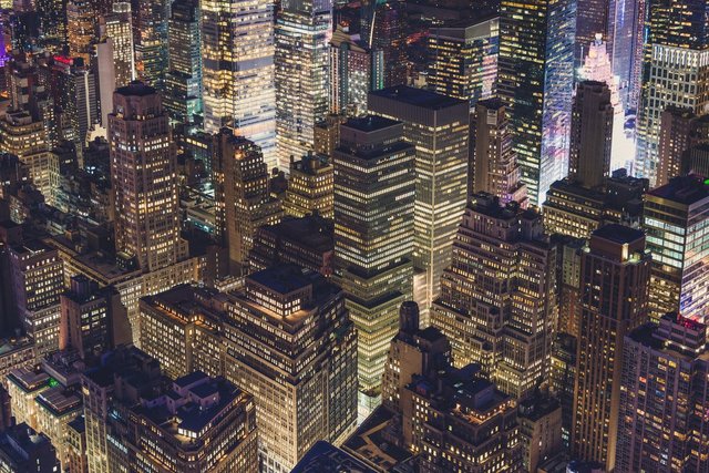 Aerialperspective Images, Midtown Manhattan Night, Photograph for sale ...