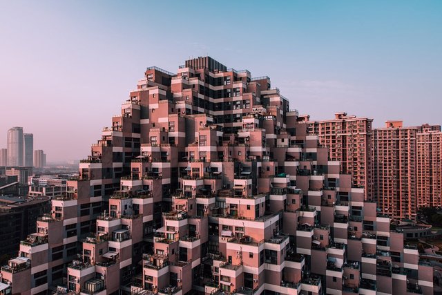 Aerialperspective Images, Pyramid-Shape Residential Building ...