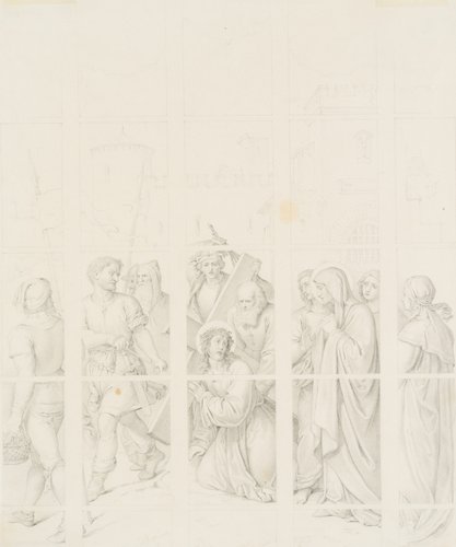 H. Stohl, Design for Carrying Christ on the Cross, 1850, Pencil for ...