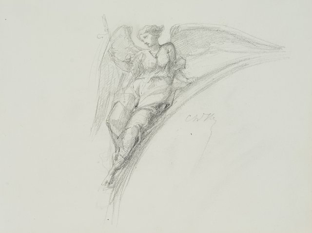 Figure Design, 19th-Century, Pencil for sale at Pamono